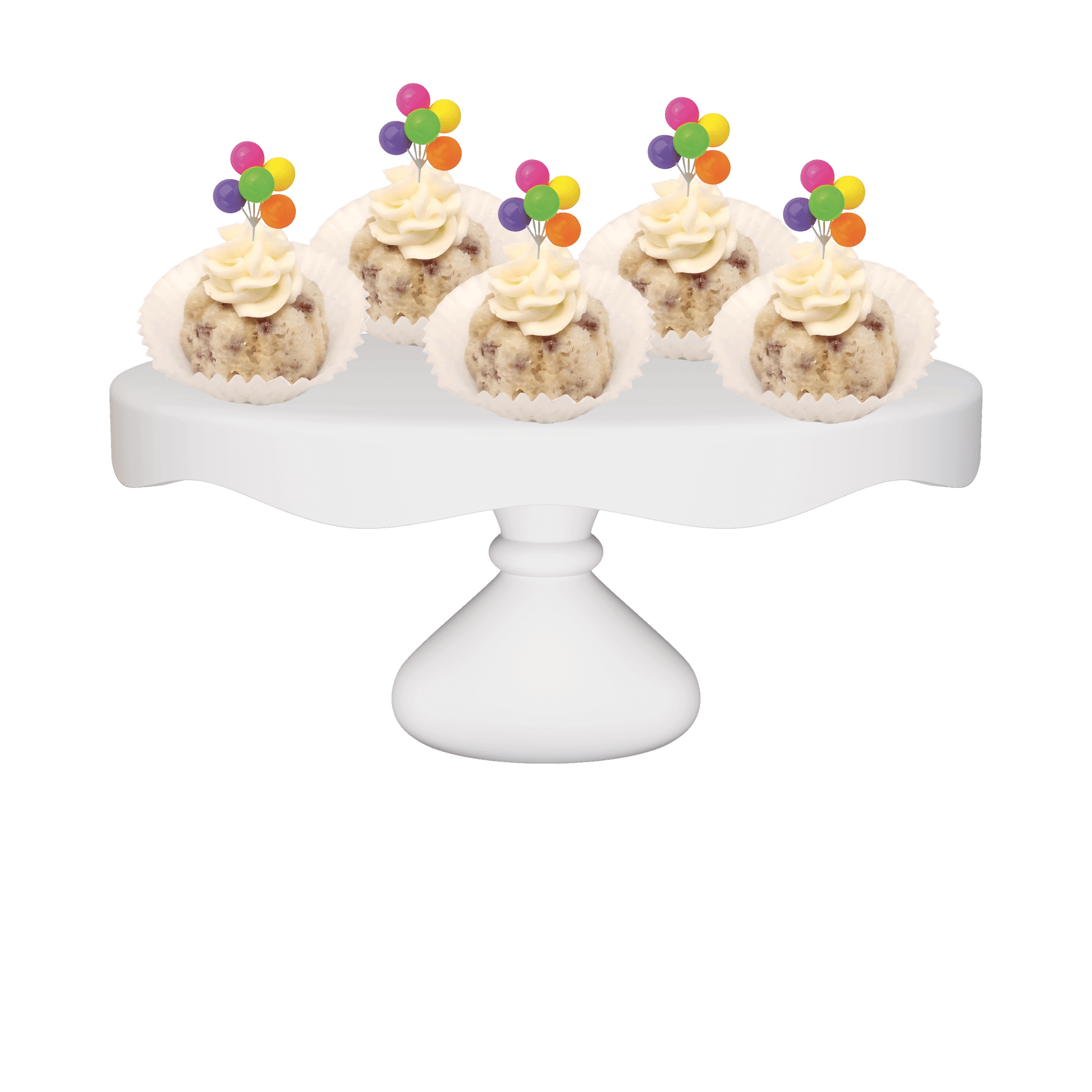 Raspberry Truffle Neon Balloon Cluster Bitty Bundts