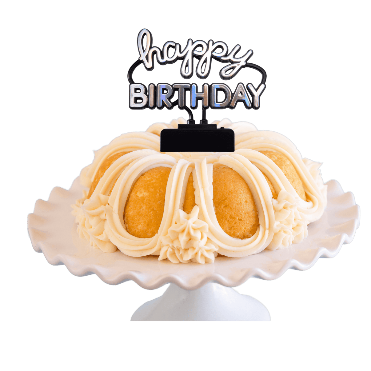 Big Bundt Cakes | "HAPPY BIRTHDAY" Neon Sign Bundt Cake